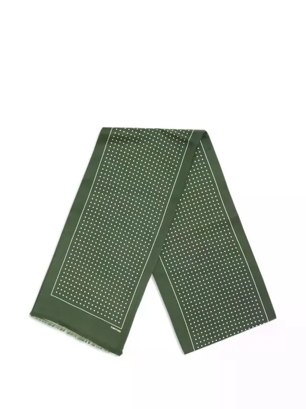 TOM FORD Polka-dot Scarf - Green