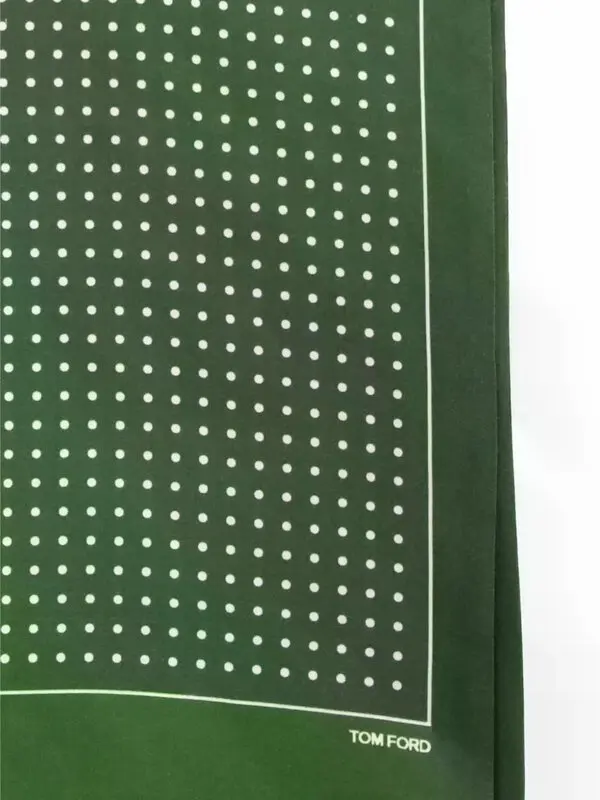 TOM FORD Polka-dot Scarf - Green