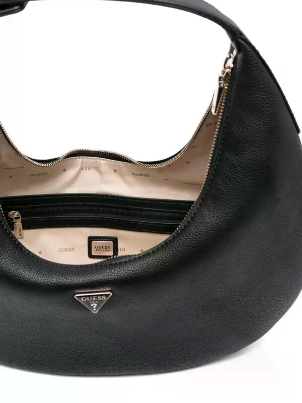 Guess Evie Logo-plaque Shoulder Bag - Black