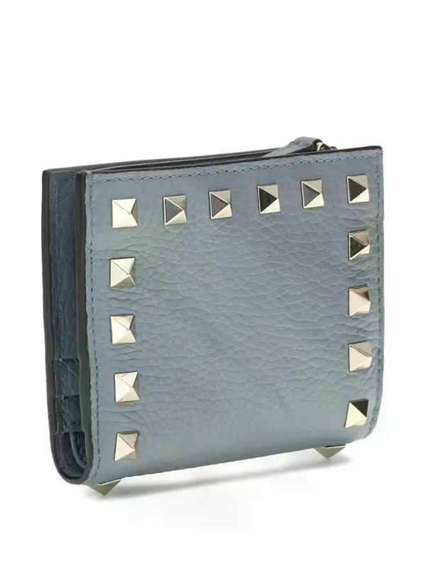 Valentino Garavani Rockstud Flap Leather Wallet - Blue