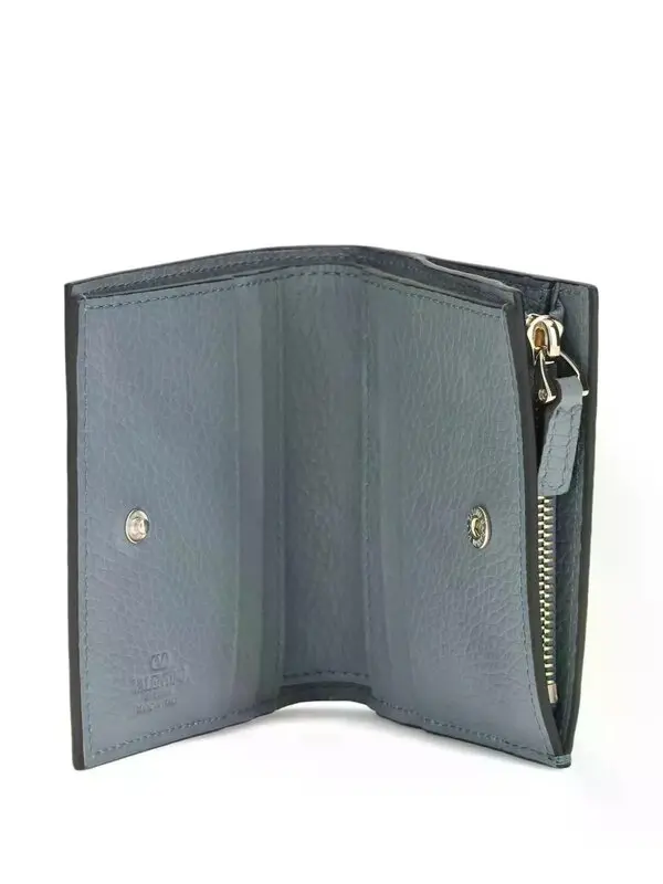 Valentino Garavani Rockstud Flap Leather Wallet - Blue