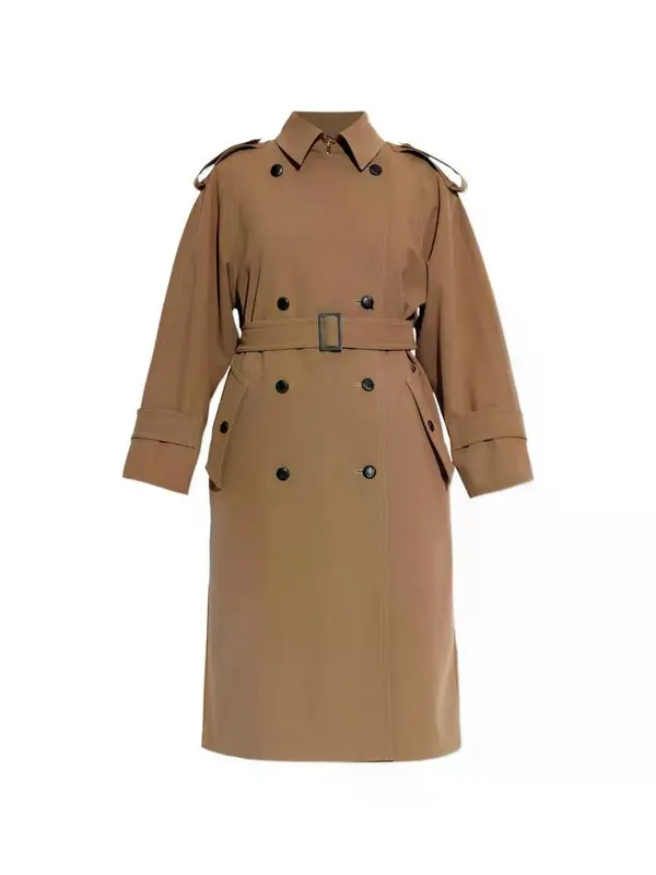 Max Mara Buttoned Belted Trench Coat - Neutrals