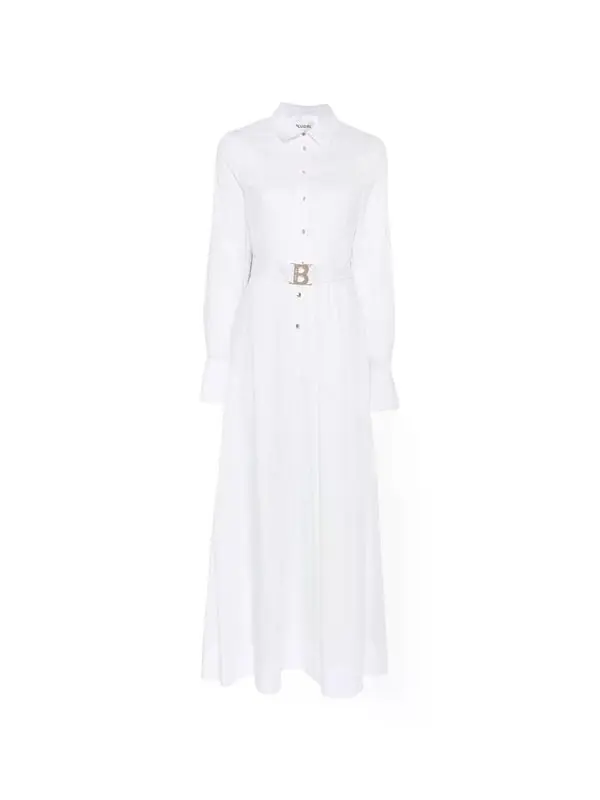 BLUGIRL Belted Collared Maxi Dress