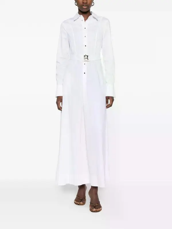 BLUGIRL Belted Collared Maxi Dress