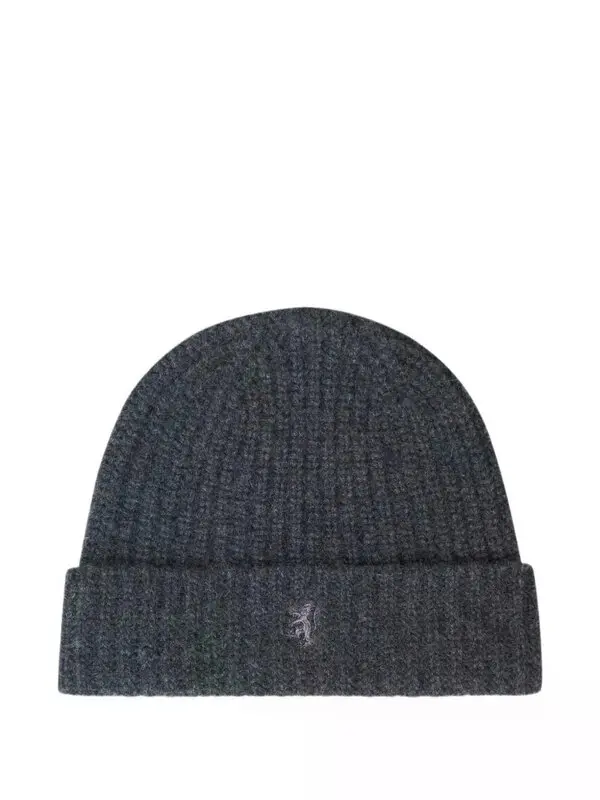 Pringle Of Scotland Ribbed Cashmere Beanie - Grey