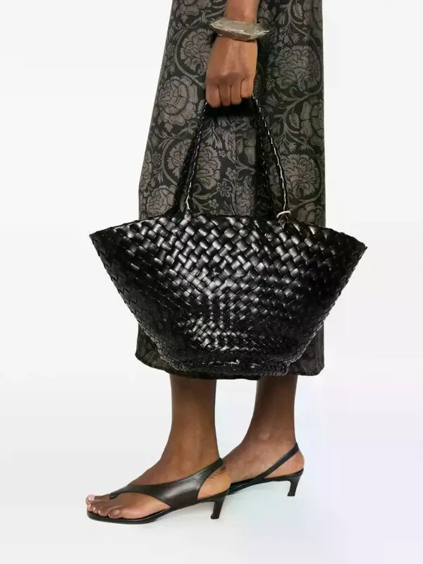 Dragon Diffusion Egola Woven Braided Shoulder Bag - Black