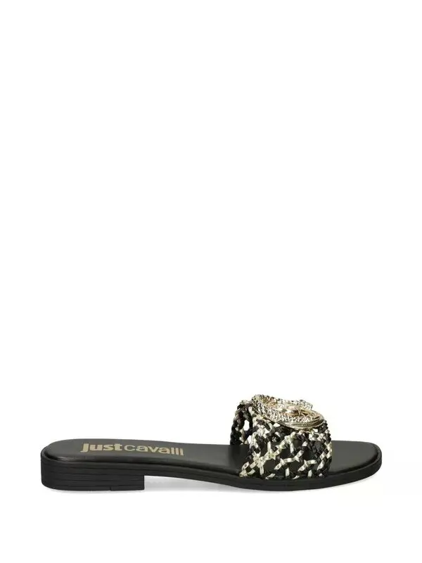 Just Cavalli Logo-plaque Woven Sandals