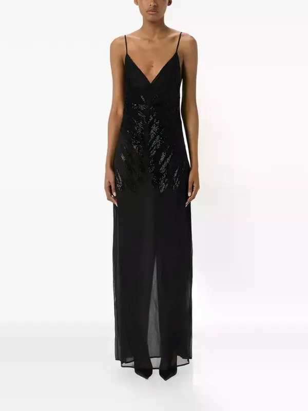Blumarine Georgette Embroidered Dress
