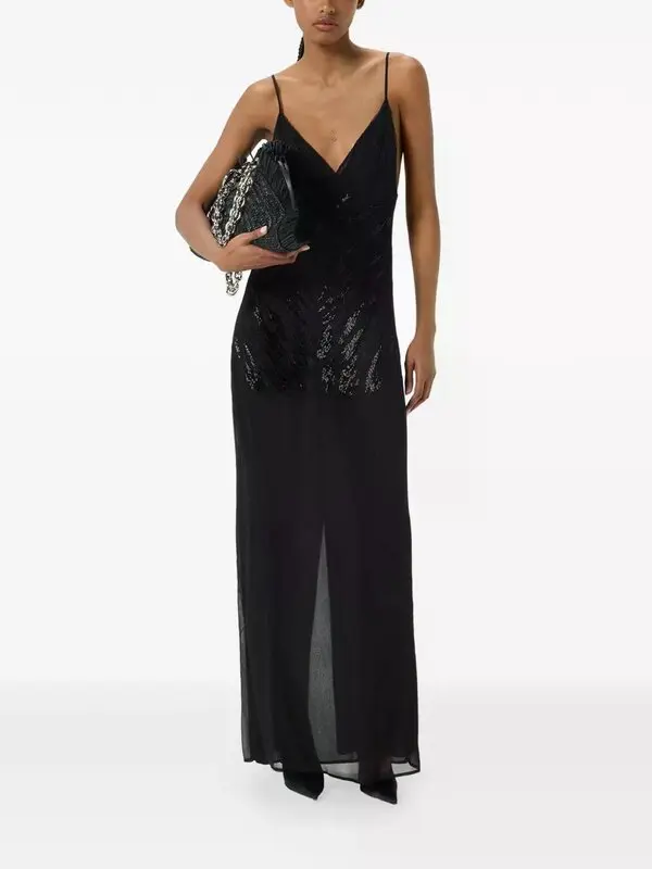 Blumarine Georgette Embroidered Dress