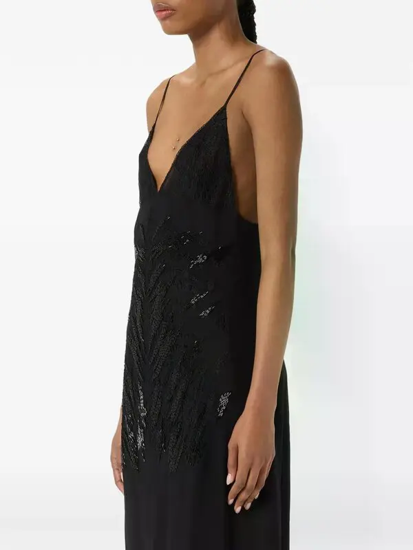 Blumarine Georgette Embroidered Dress