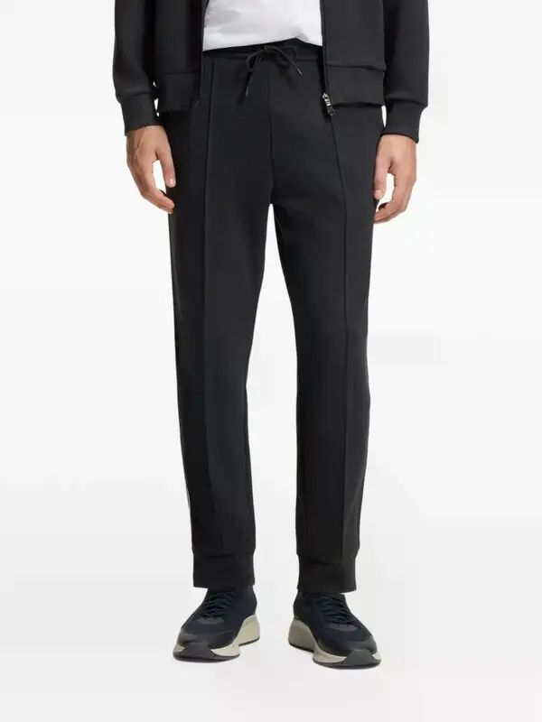 BOSS Piping-detail Track Pants In A Cotton Blend - Blue