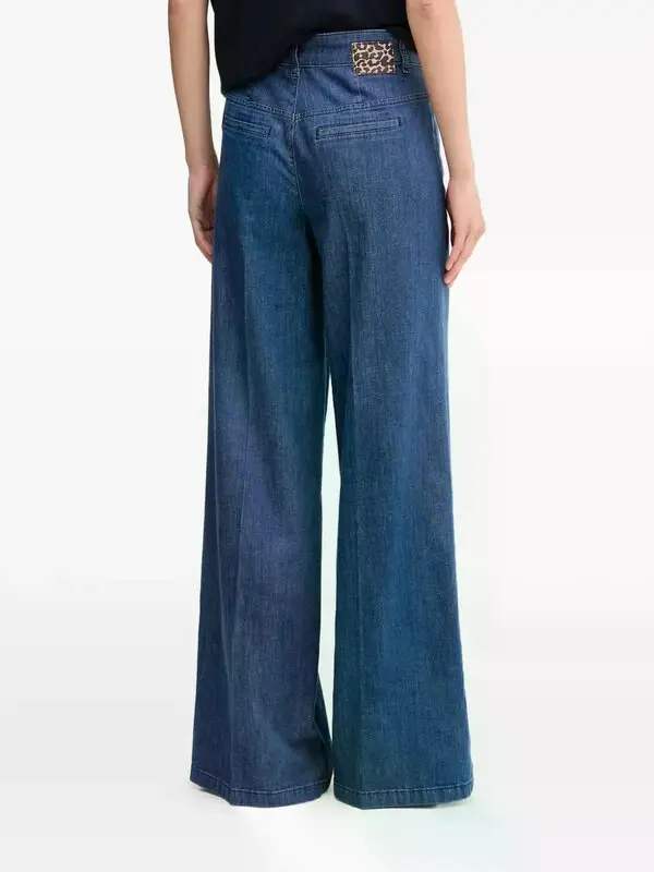 OUI Logo-patch Wide-leg Jeans