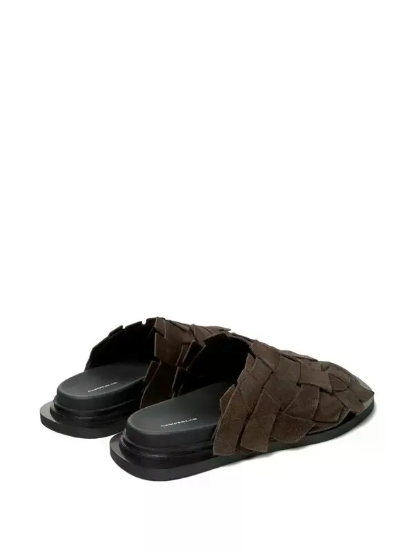 Camper Woven Suede Sandals - Brown