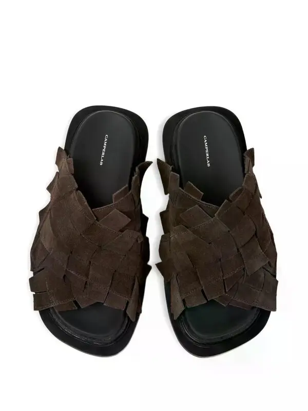 Camper Woven Suede Sandals - Brown