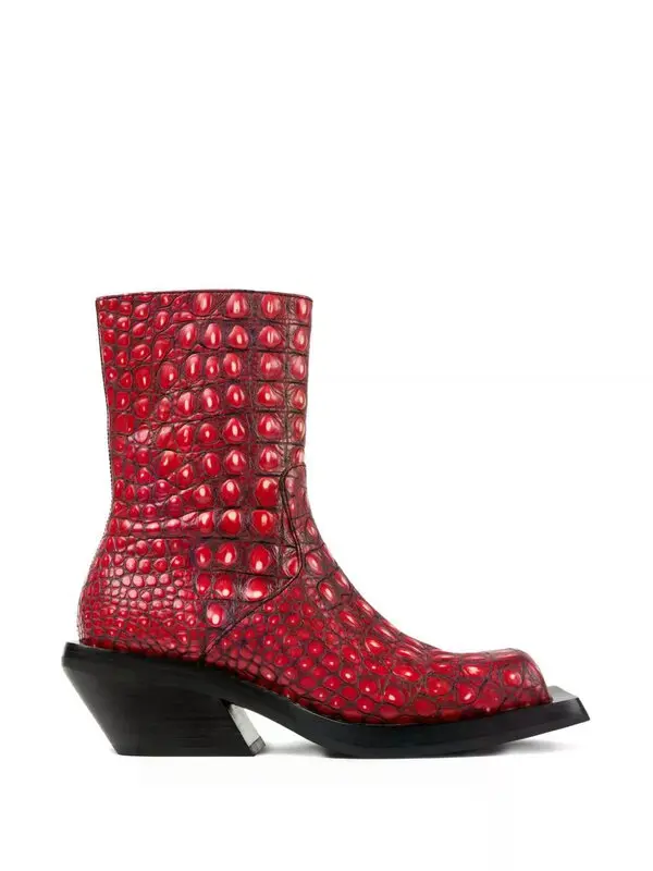 Camper Quetal Textu Ankle Boots - Red