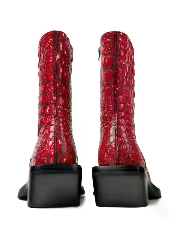 Camper Quetal Textu Ankle Boots - Red