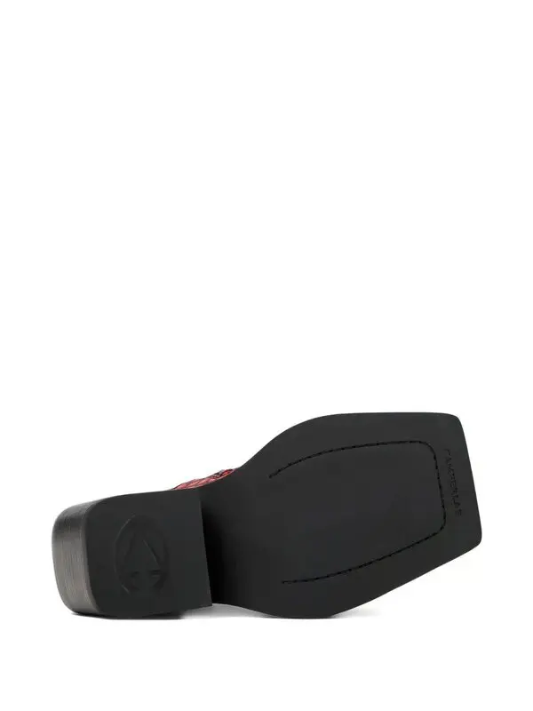 Camper Quetal Textu Ankle Boots - Red