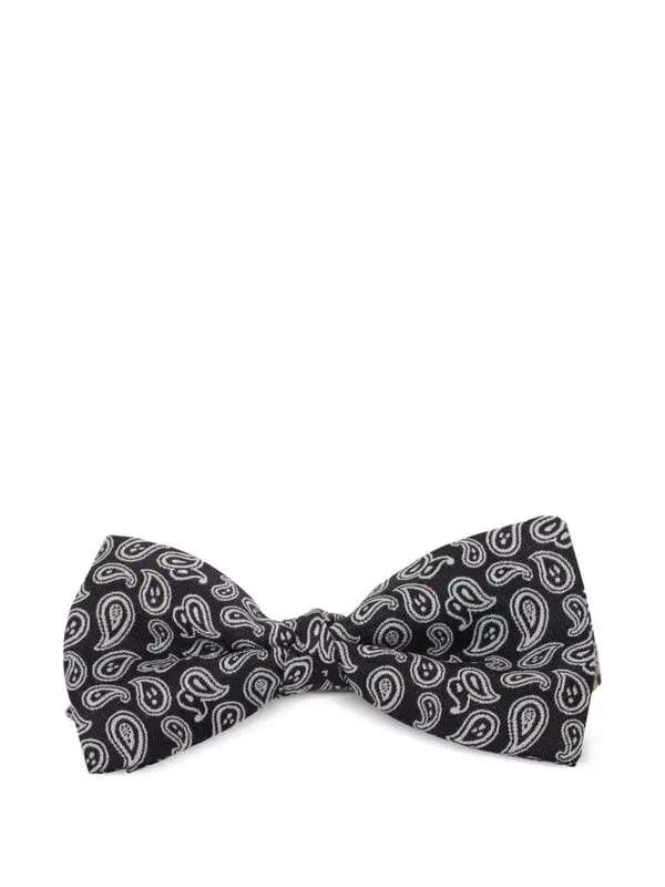 Etro Paisley Print Bow Tie - Black