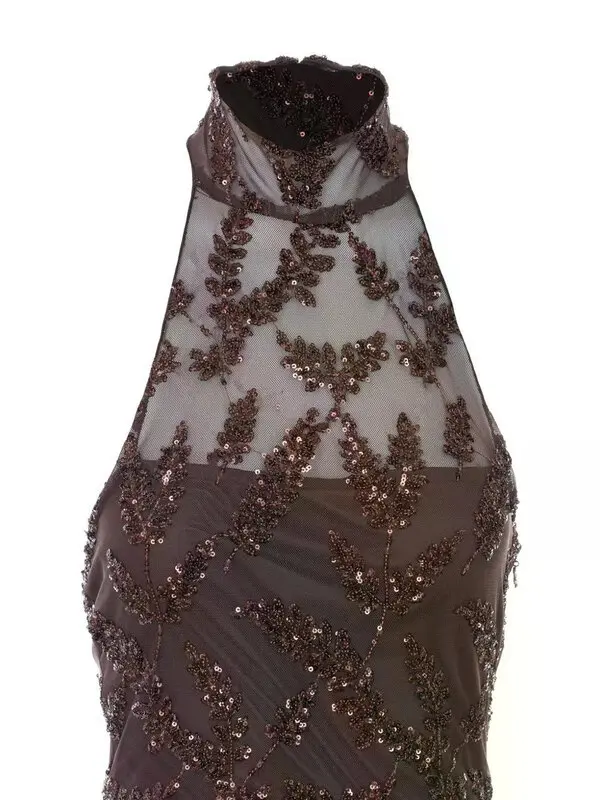 ANIYE BY Uma Halterneck Mini Dress - Brown