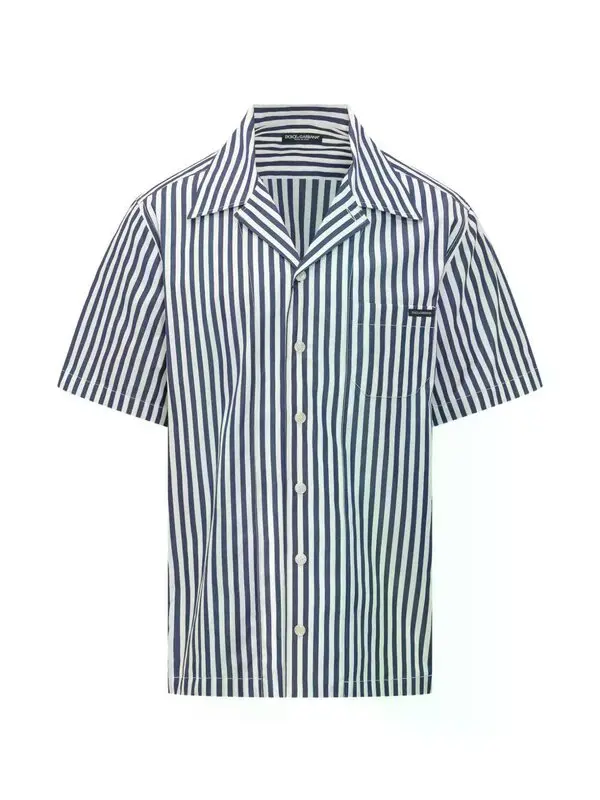 Dolce & Gabbana Hawaii Striped Shirt - Blue