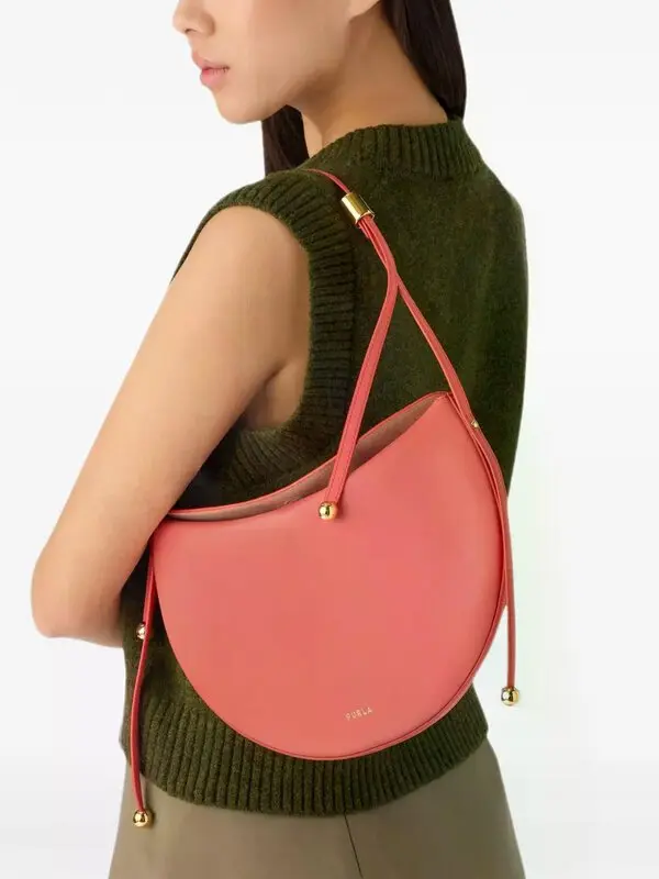 Furla Leather Shoulder Bag - Grey