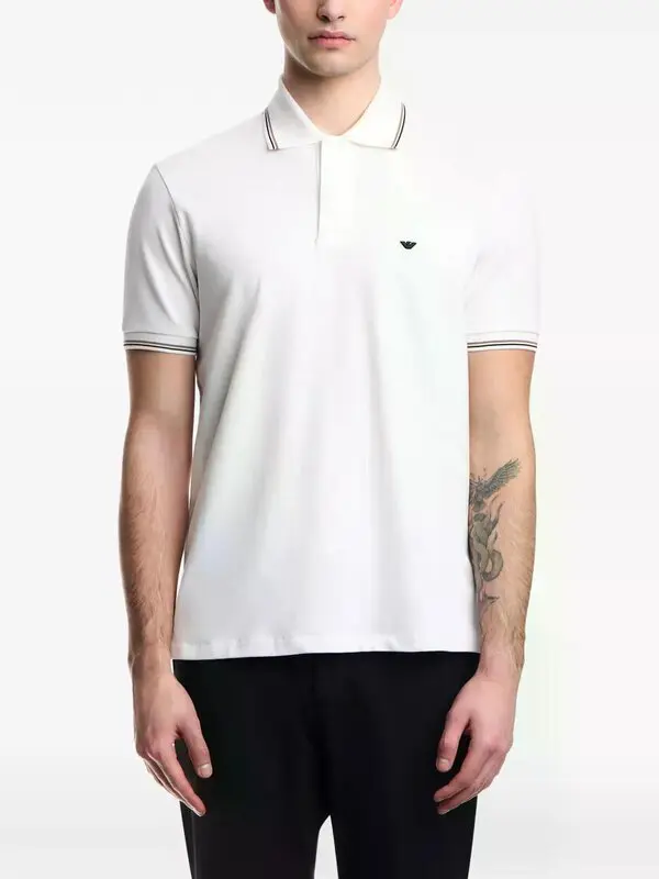 Emporio Armani Slim Fit Polo In Stretch Cotton Pique