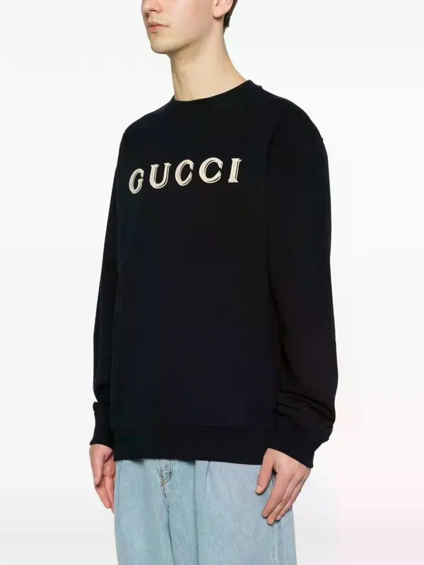 Gucci Logo-detailed Crew-neck Pullover - Blue