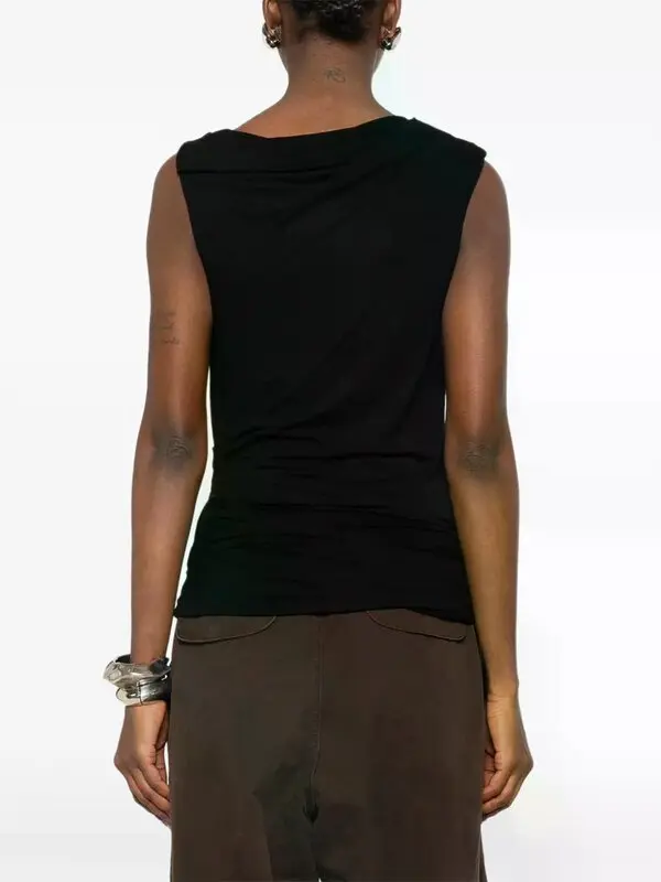 ENTIRE STUDIOS Sleeveless Draped Top - Black