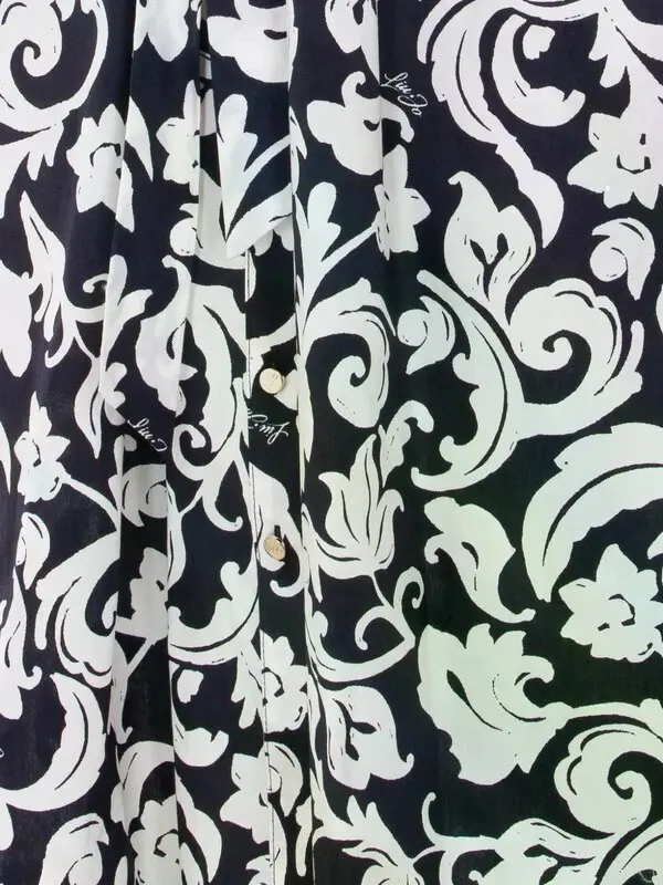 Liu Jo Floral Print Midi Dress With Belt - Blue