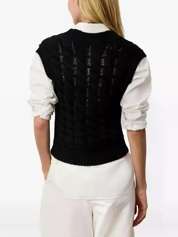 Ralph Lauren V-neck Cable-knit Top