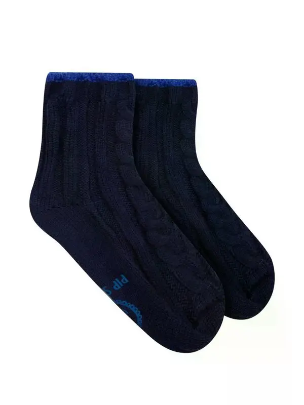 PIP STUDIO Textured Socks - Blue