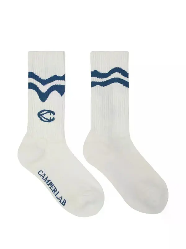 Camper Logo-embroidered Socks - White