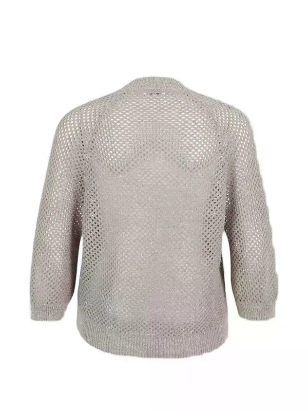 Peserico Open-knit V-neck Sweater