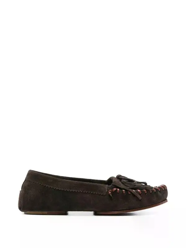 Paris Texas Indiana Fringed Loafers - Brown