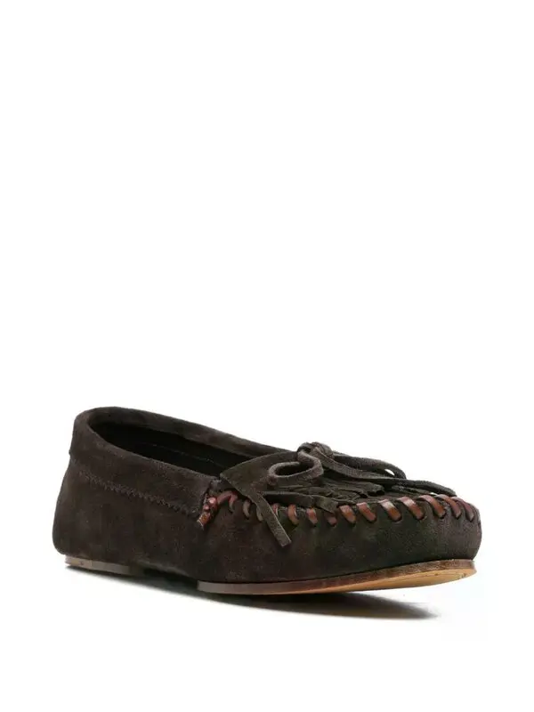Paris Texas Indiana Fringed Loafers - Brown