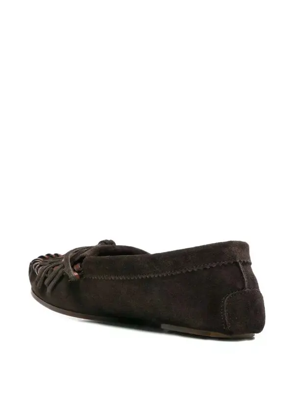 Paris Texas Indiana Fringed Loafers - Brown