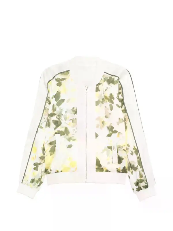 Liu Jo Floral Print Bomber Jacket - White
