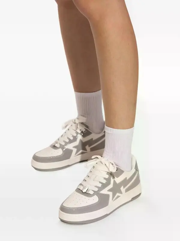 A BATHING APE Star Panelled Sneakers - White