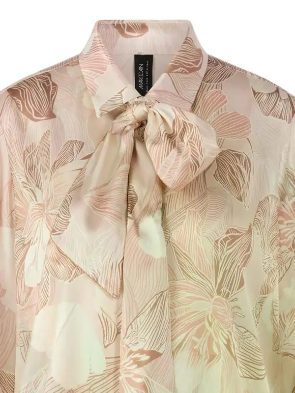 MARCCAIN Floral Bow Blouse