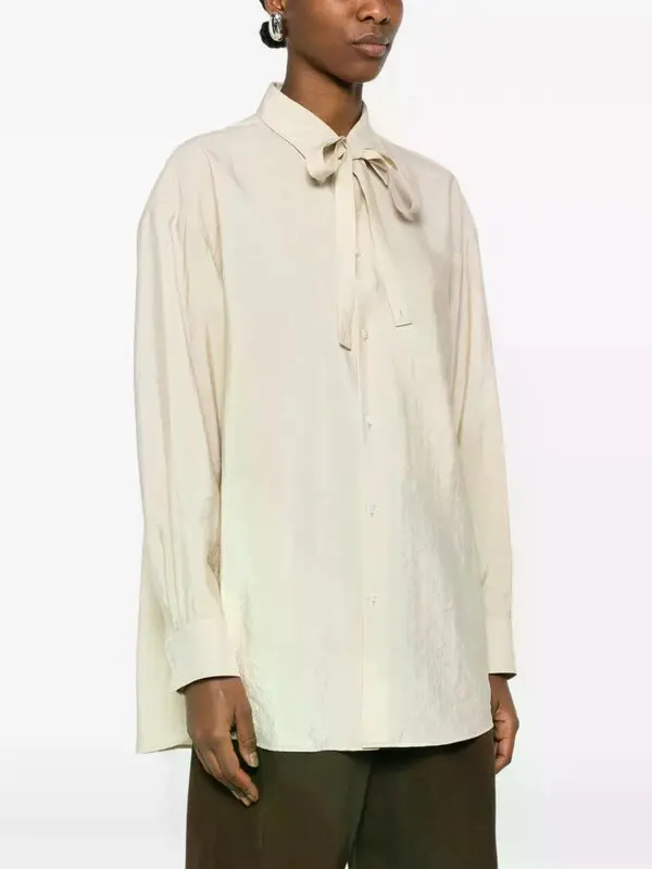 LEMAIRE Tie-neck Button-up Shirt