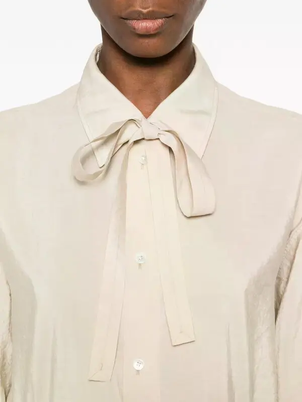 LEMAIRE Tie-neck Button-up Shirt
