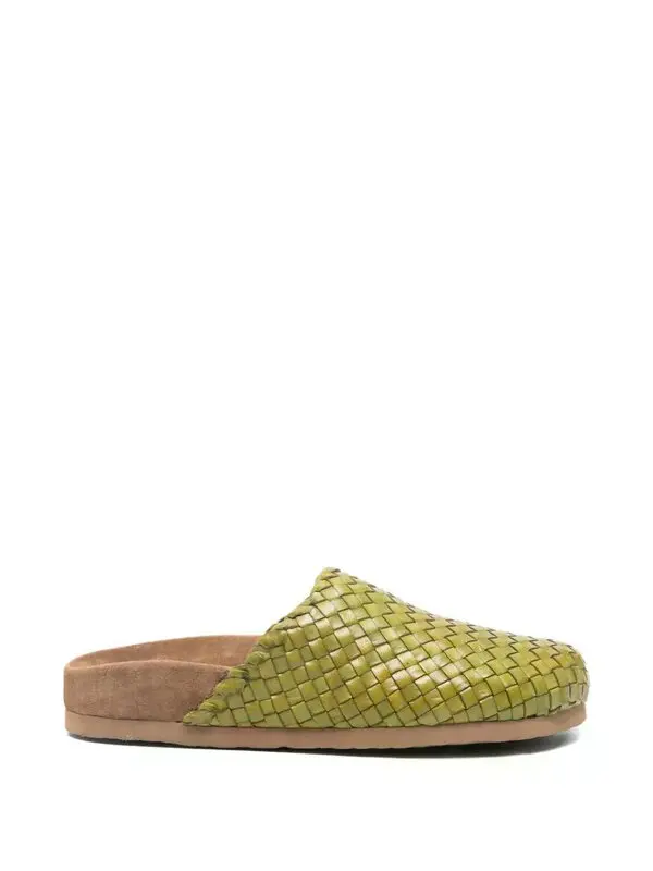 Dragon Diffusion Woven Mules - Green