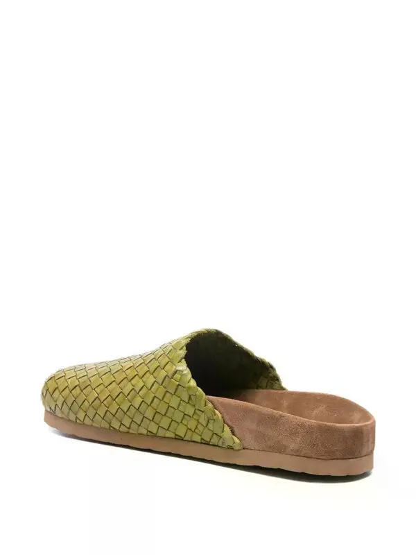 Dragon Diffusion Woven Mules - Green