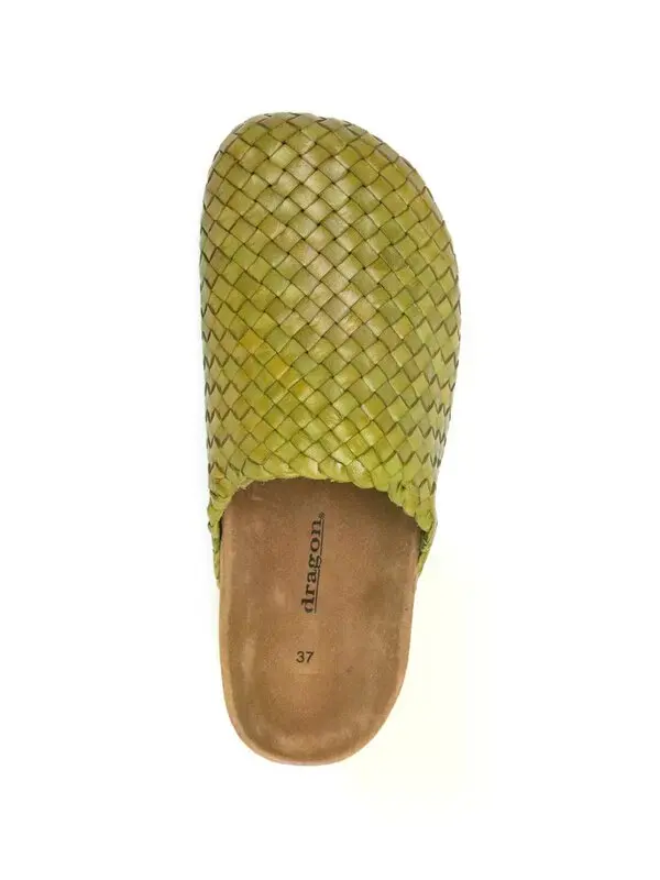 Dragon Diffusion Woven Mules - Green
