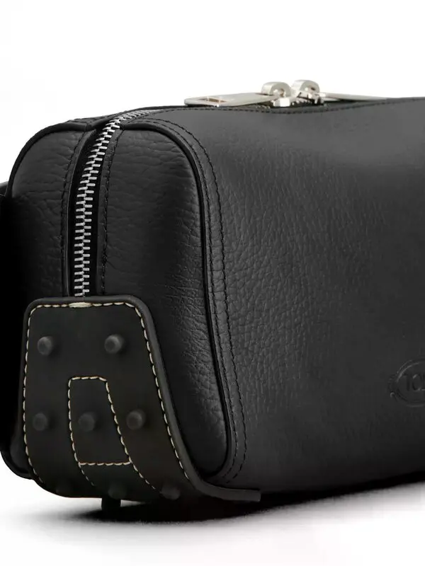 TOD'S Leather Messenger Bag - Black