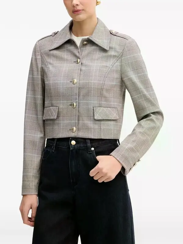 Guess Checked Cropped Jacket