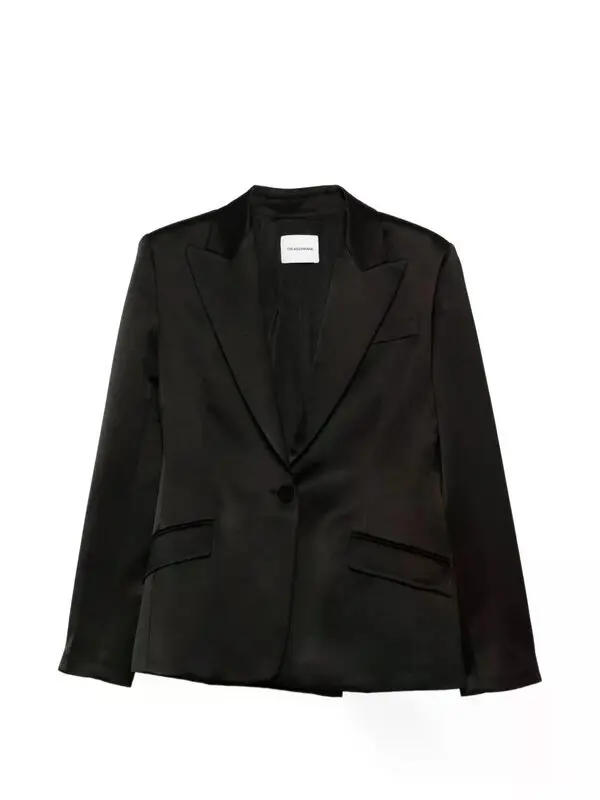 Andamane Single-breasted Blazer With Velvet Trim