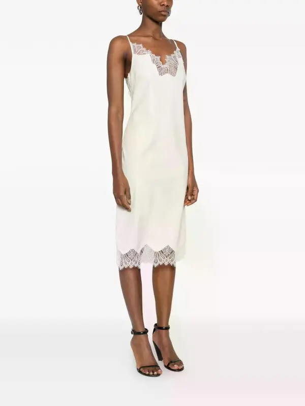 Coperni Lace-trim Midi Dress
