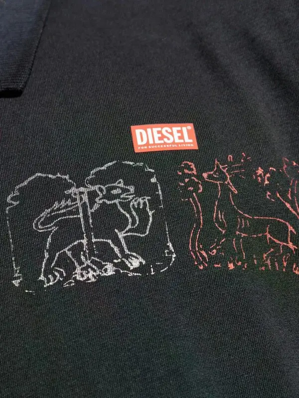 DIESEL Graphic-print Polo Shirt