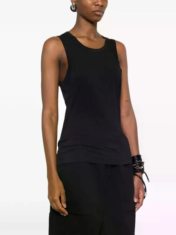 ENTIRE STUDIOS Round-neck Tank - Black